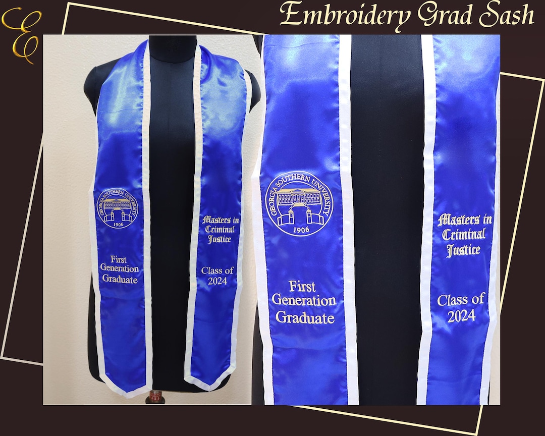 Custom Graduation Stole 2023 Stole, Embroidered Personalized Graduation ...