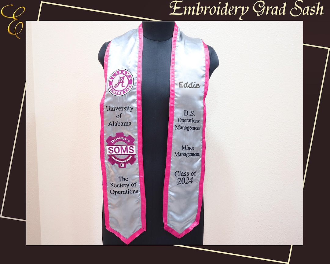 Customized Class of 2023 Graduation Stole, Embroidered Personalized ...