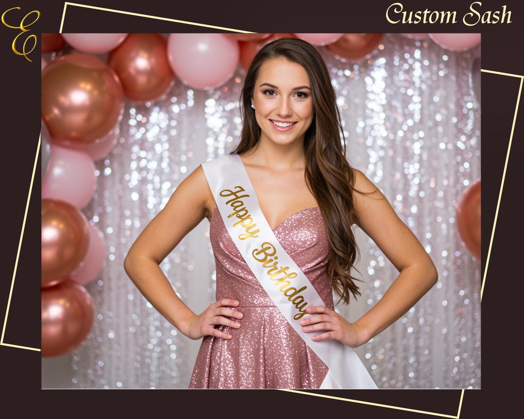 Custom Happy Birthday Girl Sash Birthday Girl Personalized Birthday ...