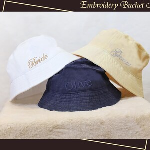 Personalized Bride Bucket Hat, Embroidery Bucket Hat, Bridal Bucket ...