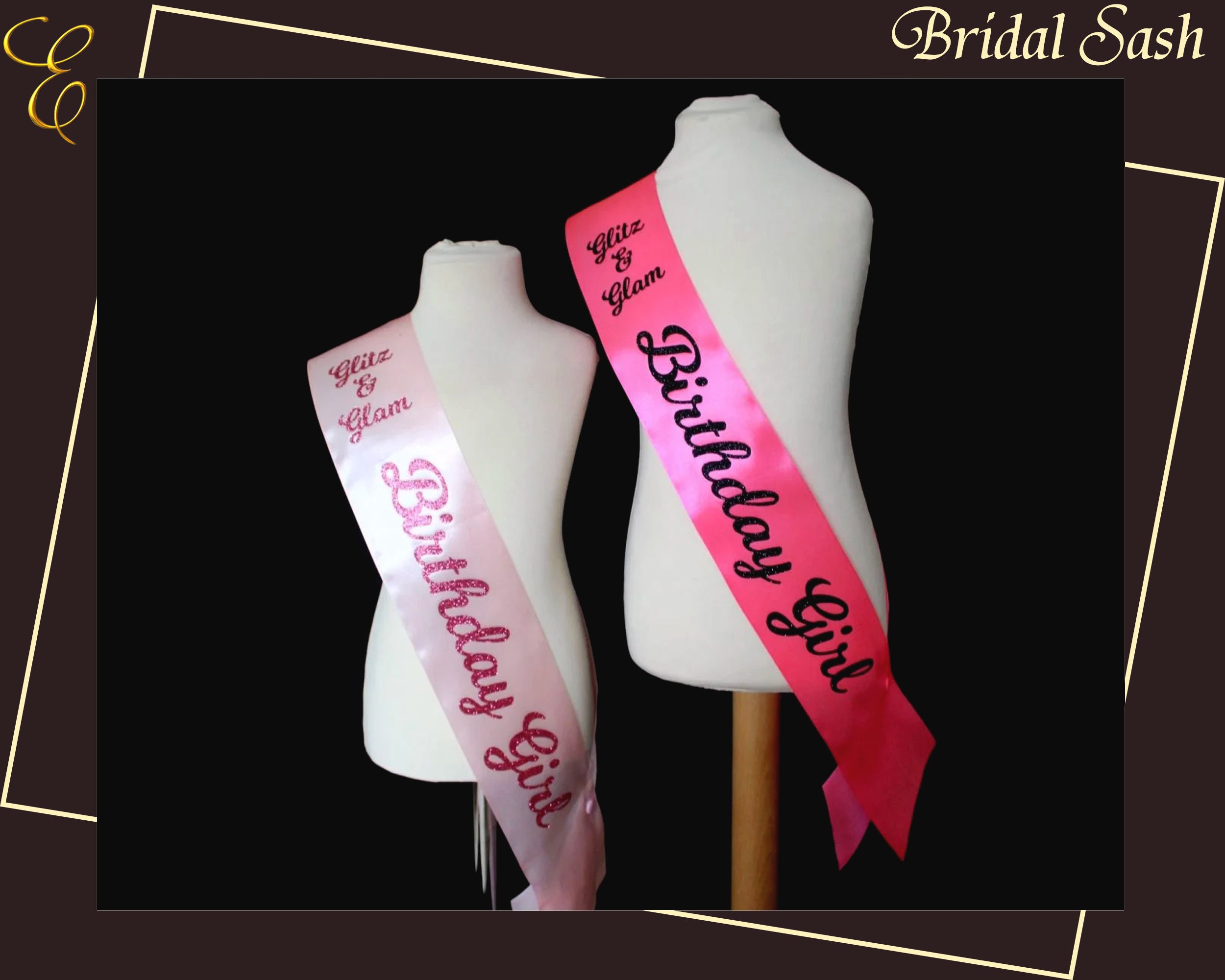 Birthday Satin Silk Sash Personalized Sash Customized Sash Bridal Sash ...