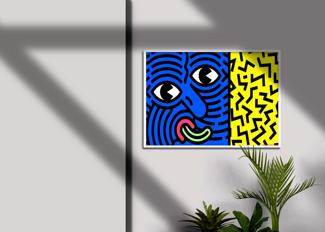 Keith Haring Print, Keith Haring Montreux Poster, Keith Haring Blue ...