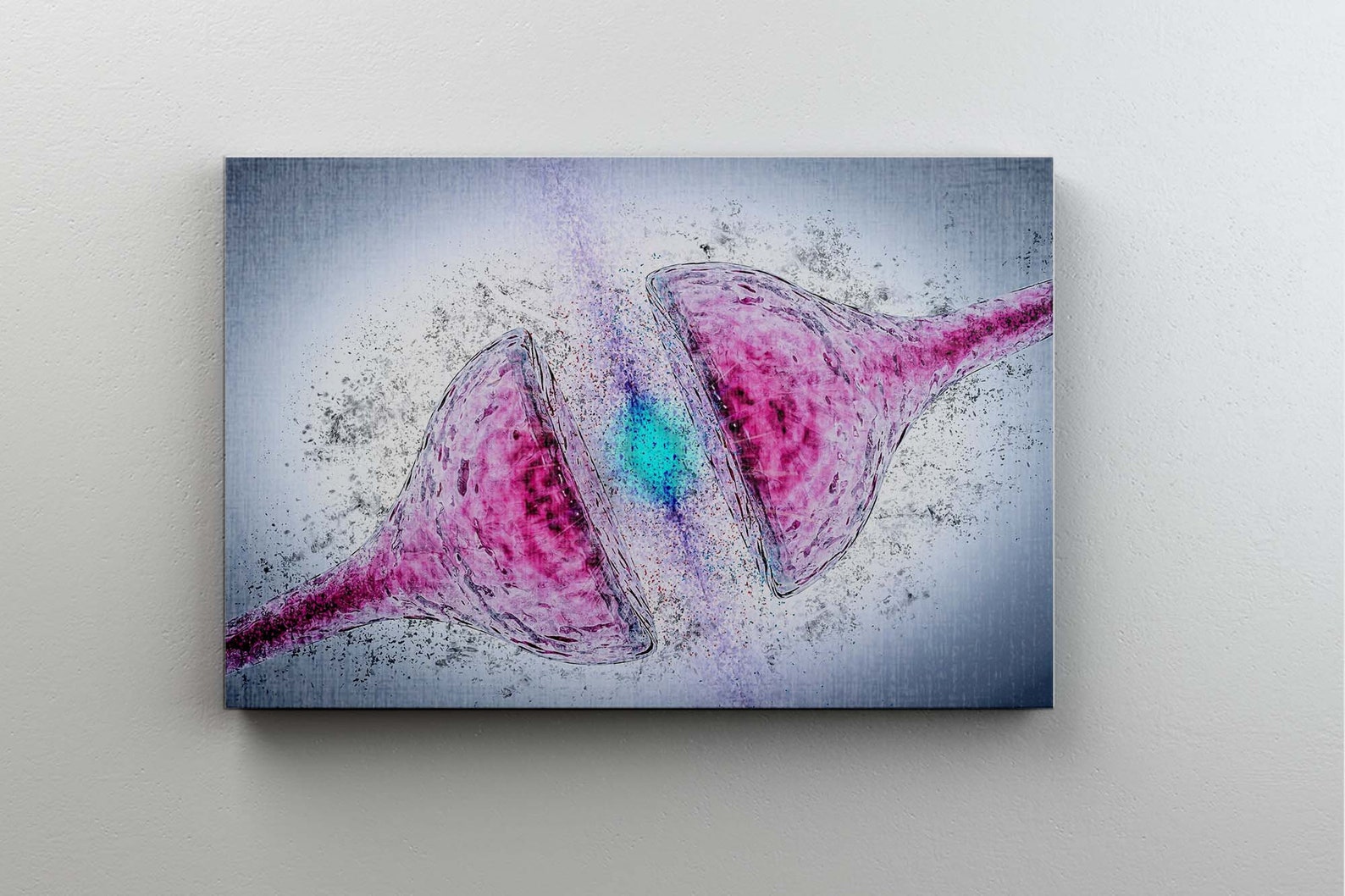 Synapse Receptor Brain Nerve Cell Science Art Anatomy Poster Watercolor ...