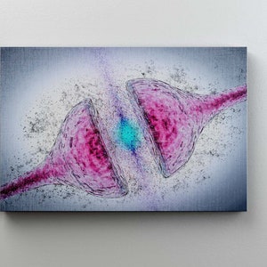 Synapse Receptor Brain Nerve Cell Science Art Anatomy Poster Watercolor ...