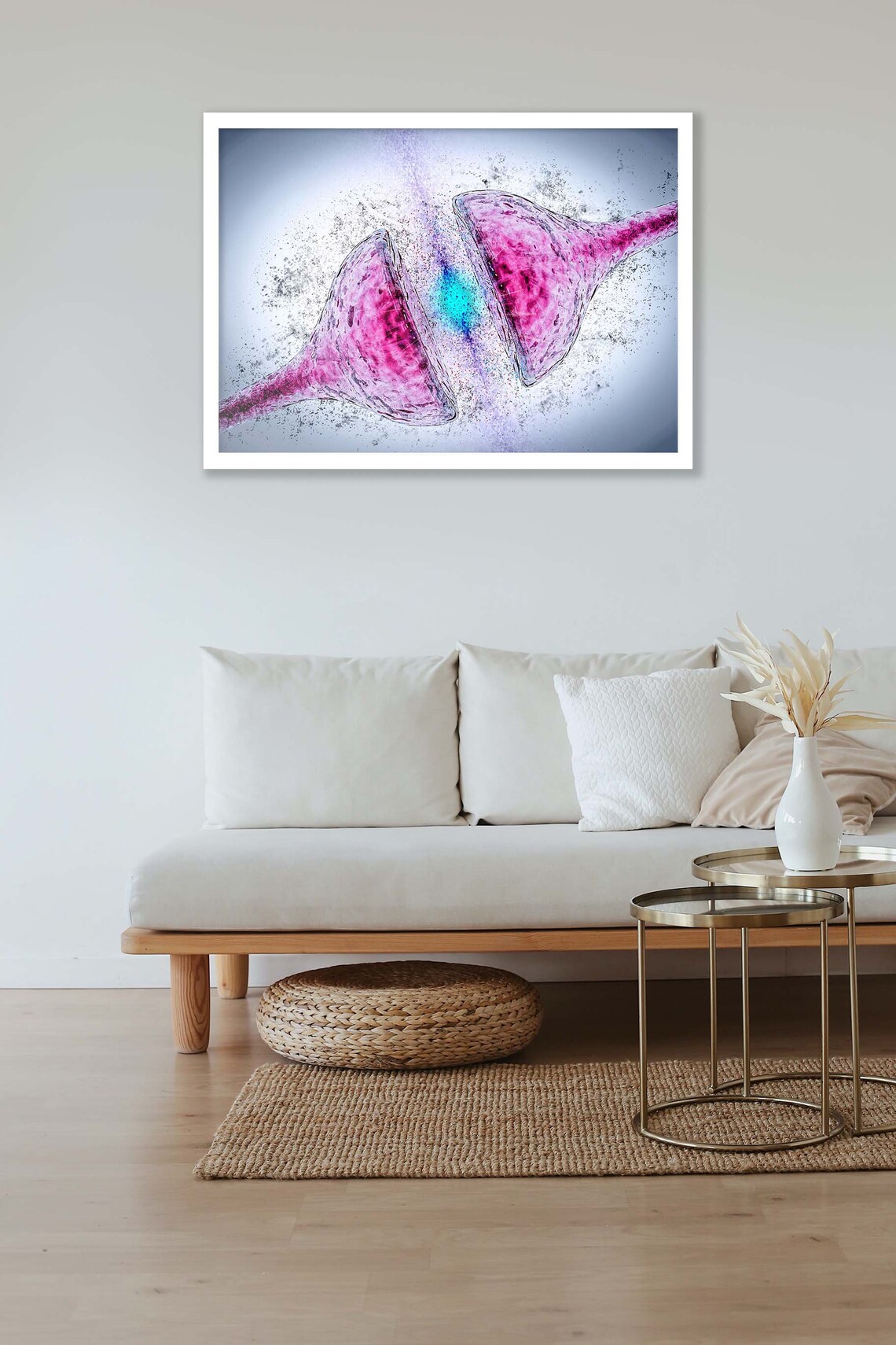 Synapse Receptor Brain Nerve Cell Science Art Anatomy Poster Watercolor ...