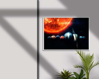 Solar System Canvas Print Space Canvas Art Universe Wall - Etsy Canada