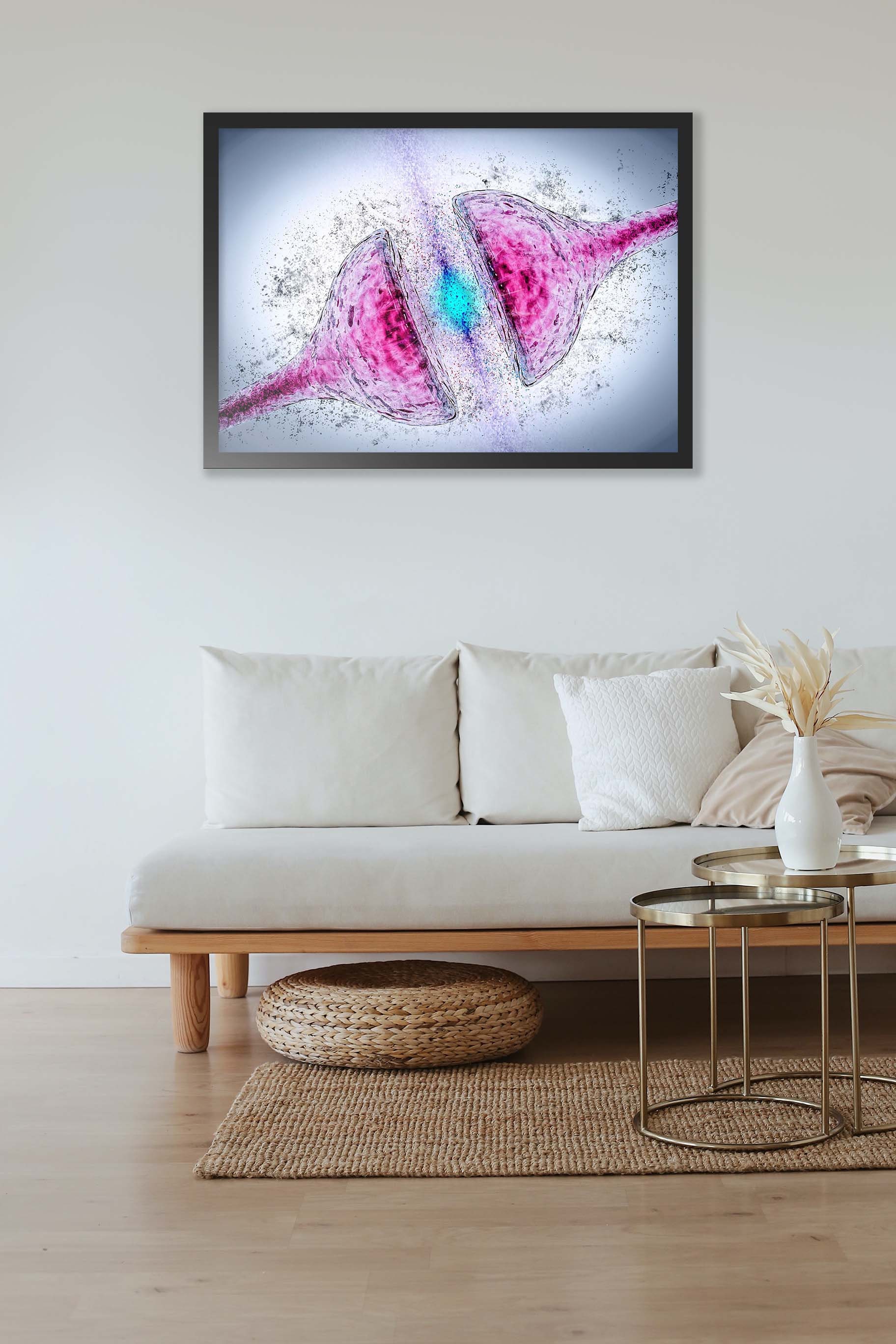 Synapse Receptor Brain Nerve Cell Science Art Anatomy Poster Watercolor Print Neuroscience ...