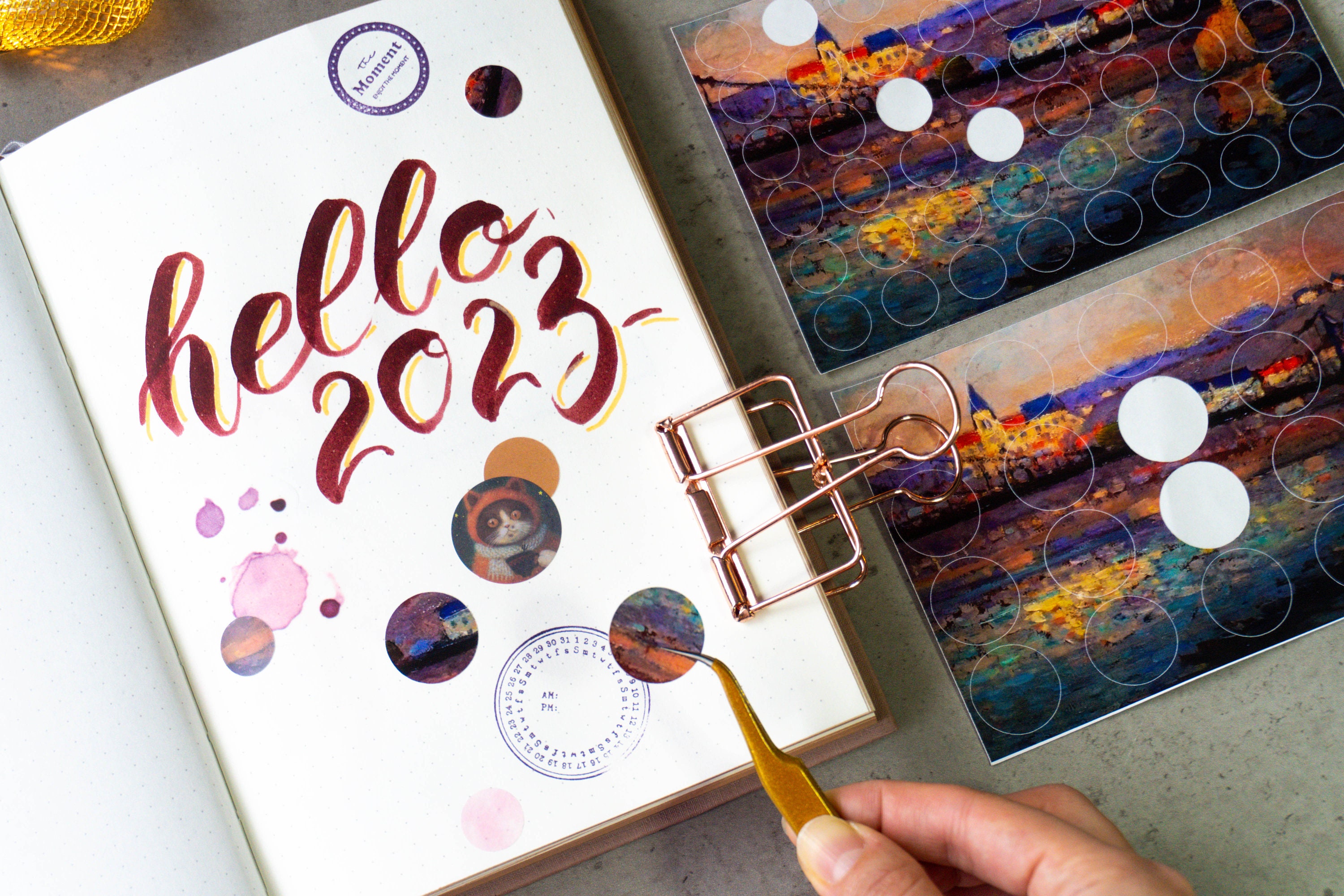Aesthetic Color Palette Sticker Set & Glossy Classic Art Stationary for ...