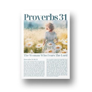 Proverbs 31 Poster Digital Download Christian Wall Art Modern Christian ...