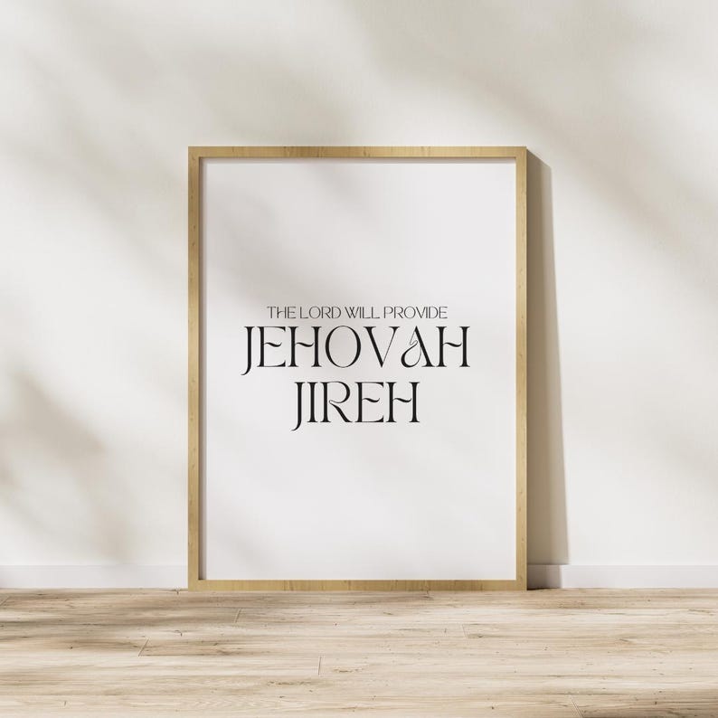 Jehovah Jireh Christian Print: Bible Verse Wall Art (digital Download ...