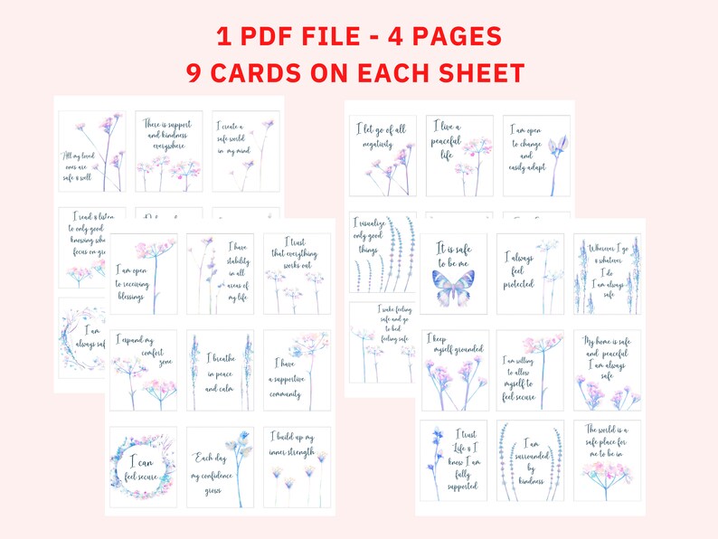 Printable Affirmations, Positive Affirmation Printables, PDF ...