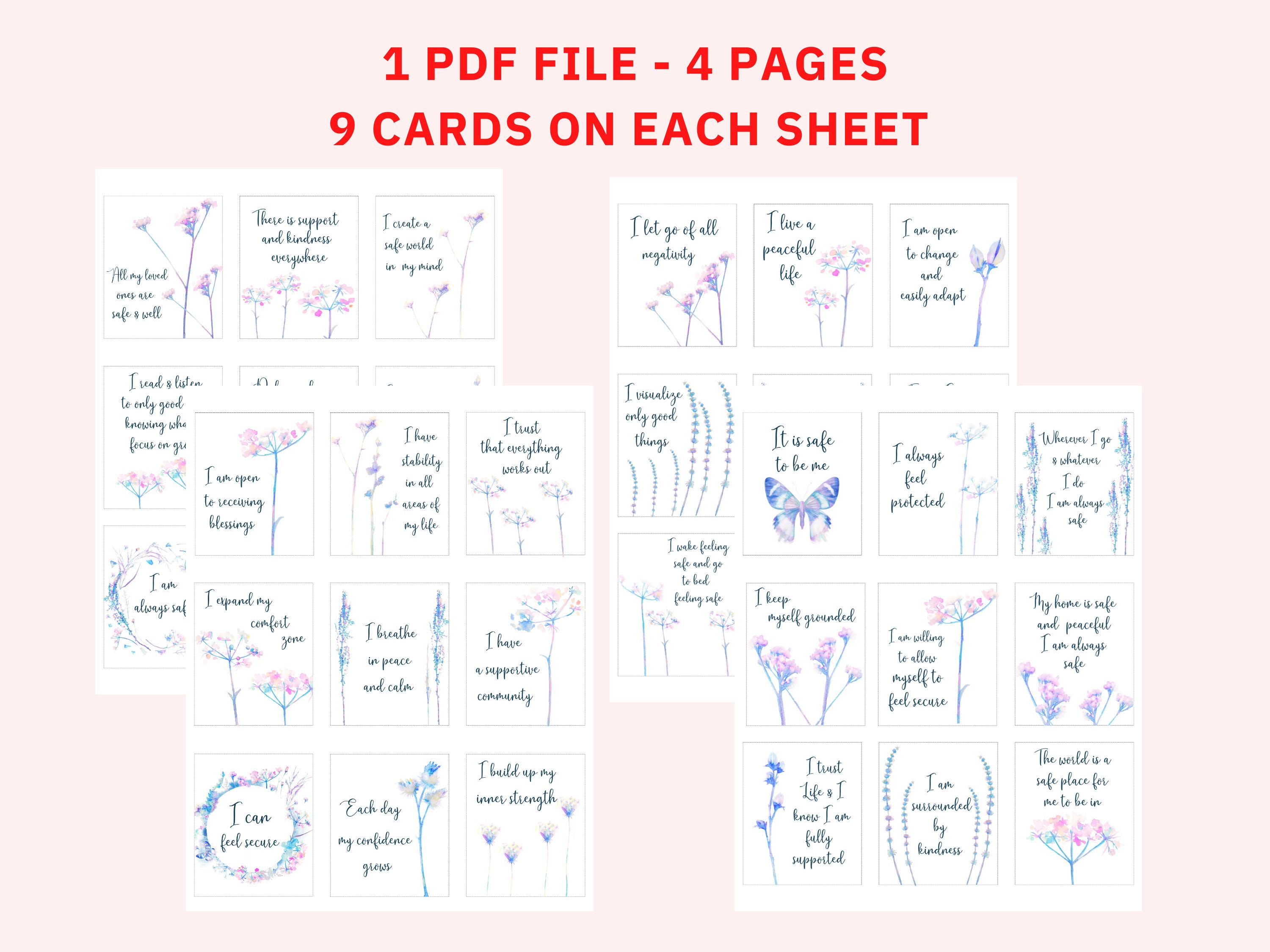 Printable Affirmations, Positive Affirmation Printables, PDF ...