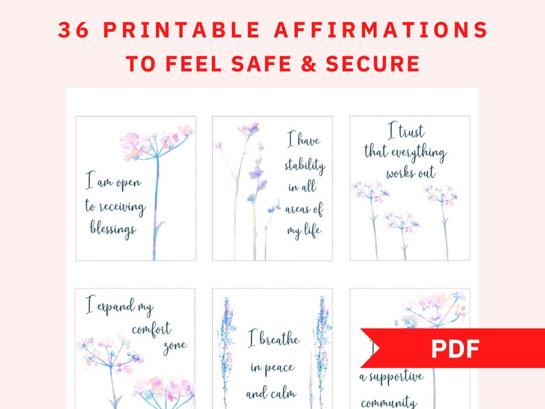 Printable Affirmations, Positive Affirmation Printables, PDF ...
