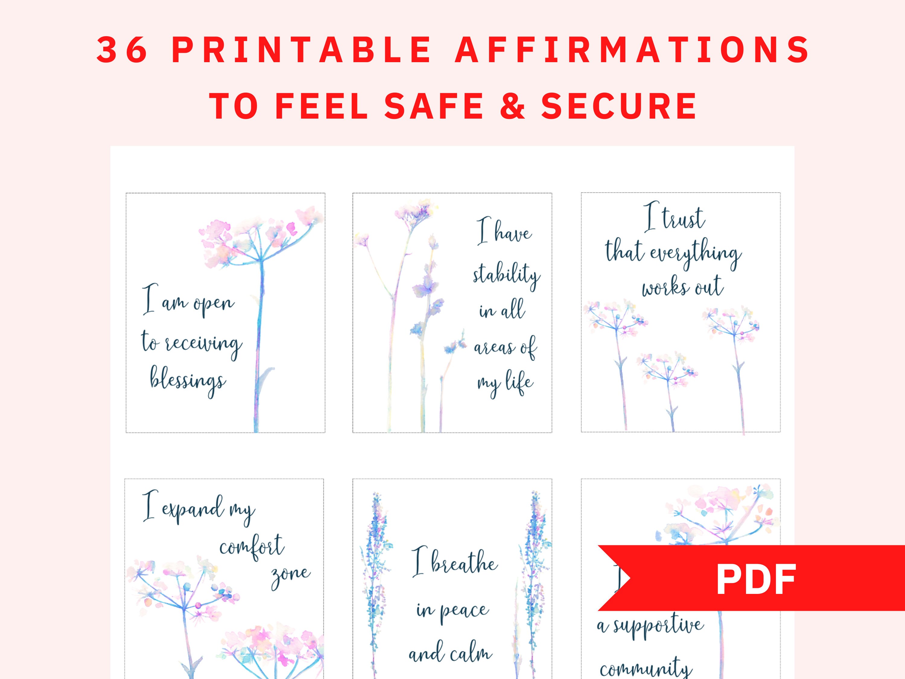 Printable Affirmations, Positive Affirmation Printables, PDF ...