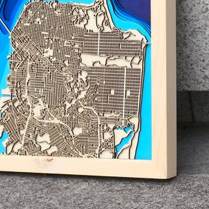 Custom Wood Map Gift, Engraved Topographic Map, Personalized Home Decor ...