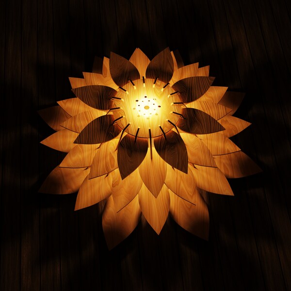 Lotus Flower Ceiling Light - Etsy