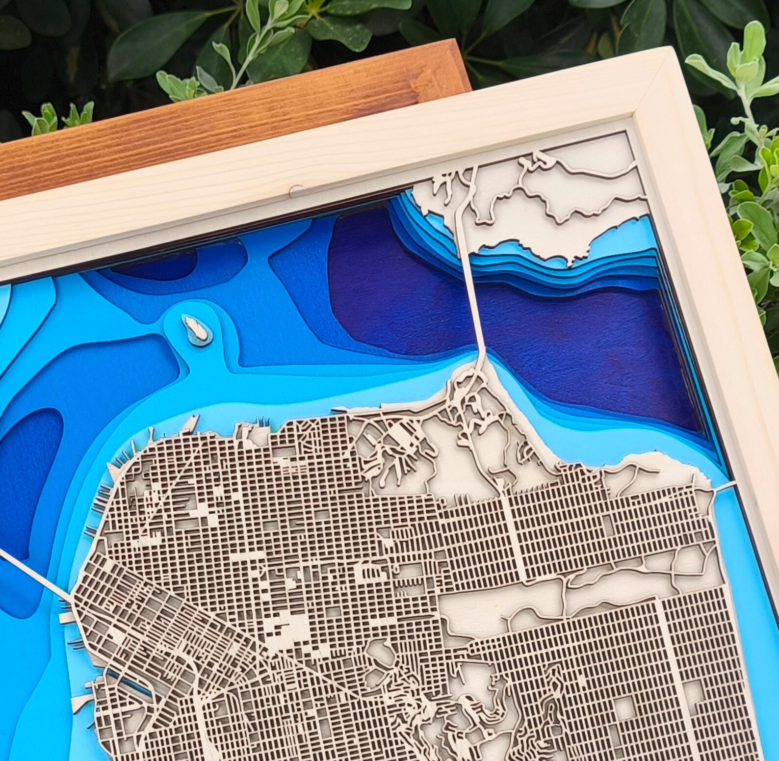 Custom Wood Map Gift, Engraved Topographic Map, Personalized Home Decor ...