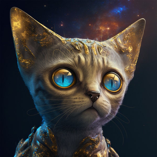 Golden Cat - Etsy