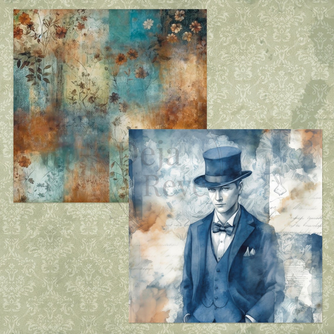 Man's World Scrapbook Pages,grunge Sheets, Old Vintage Scrapbook Pads ...