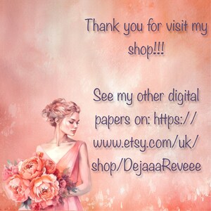 The Prom Queen, Gentle Pink Digital Sheets, Elegant Scrapbook Papers - Etsy