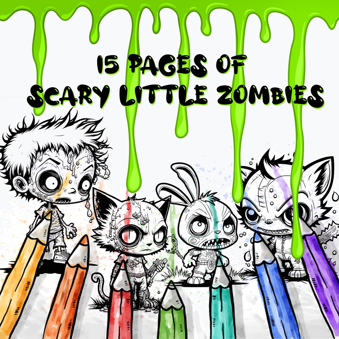 Cute Little Zombies , 15 Printable Zombie Coloring Pages for Preschool ...