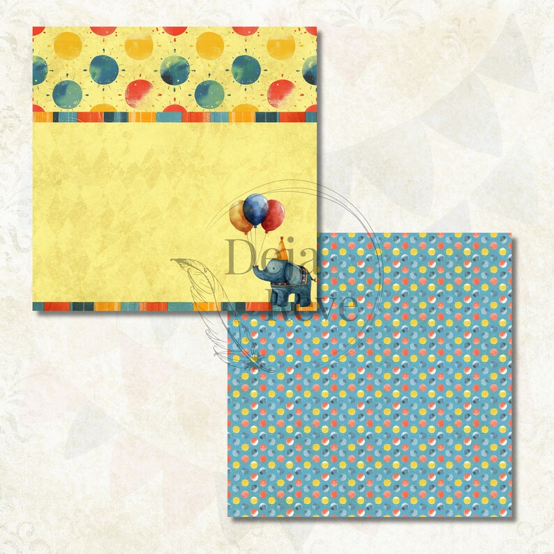 Circus Digital Paper, Carnival Background Pattern, Scrapbook Pages ...