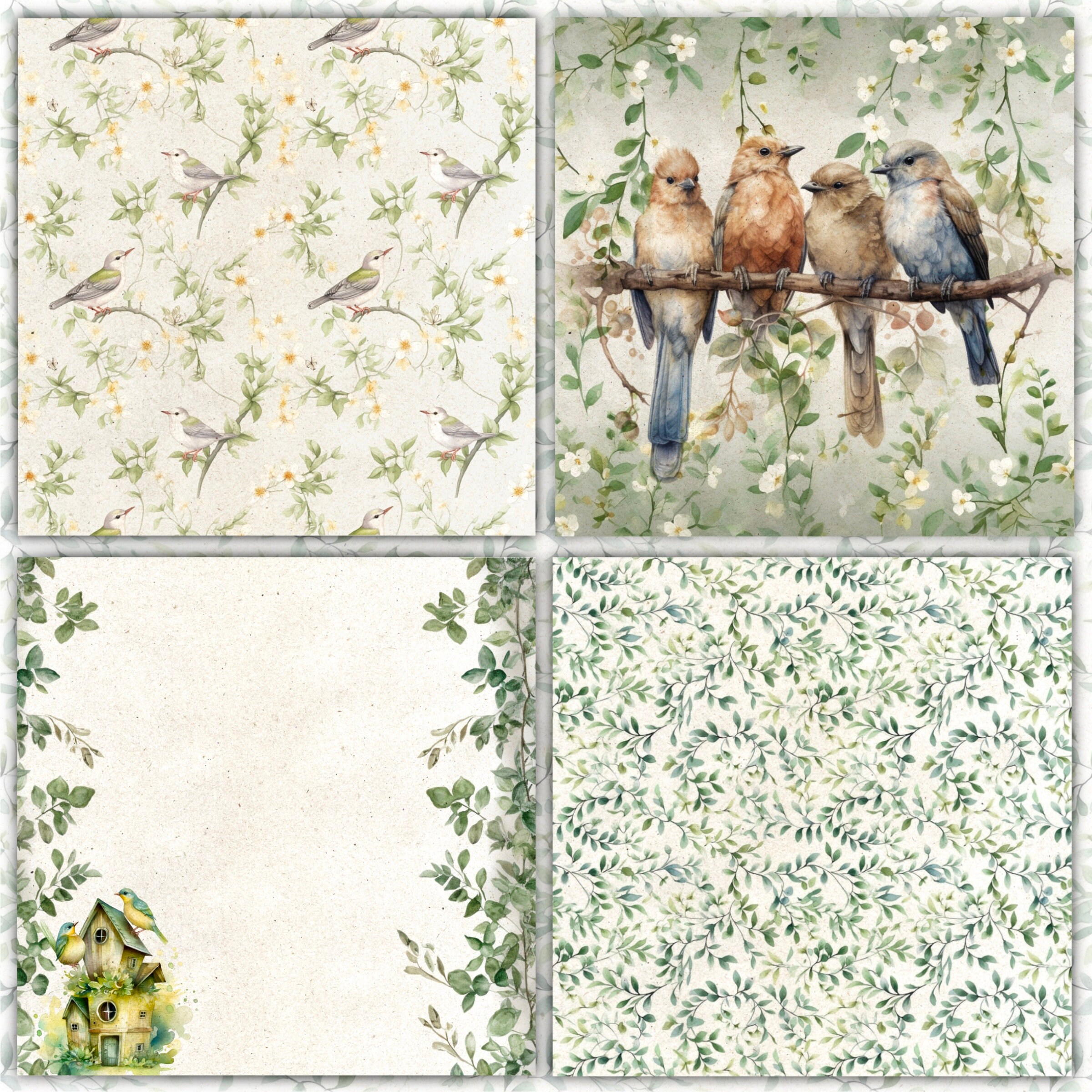 Spring Simphony, Scrapbook Digital Sheets, Floral Printable Pages ...