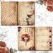 Vintage Red Roses, Double Junk Journal Digital Pages, Floral Printable ...