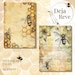 Vintage Bee Pages A4, Collage Bee Sheet, Textured Digital Paper, Shabby ...