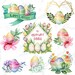 Floral Eggs Watercolor Clipart, Easter Egg PNG Art, Floral EGG Clipart ...