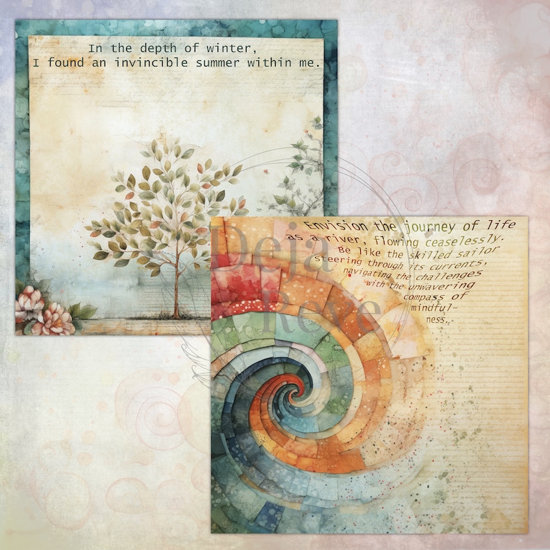 Zen Wisdom, Junk Journal Digital Kit, Spiritual Printable Journal, Holy ...