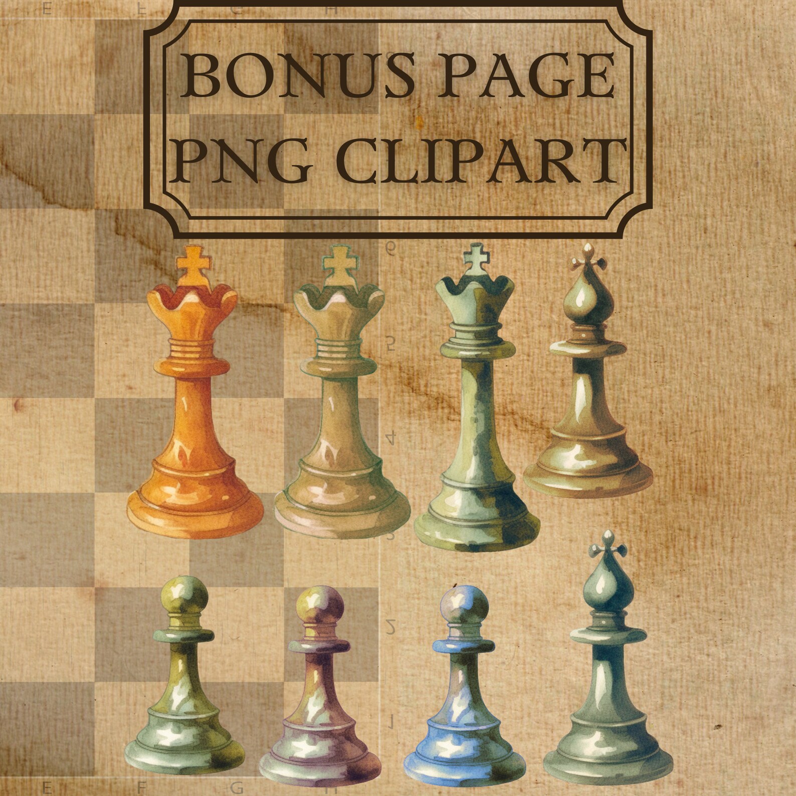 Chess Scrapbook Pages,grunge Sheets, Old Vintage Scrapbook Pads ...