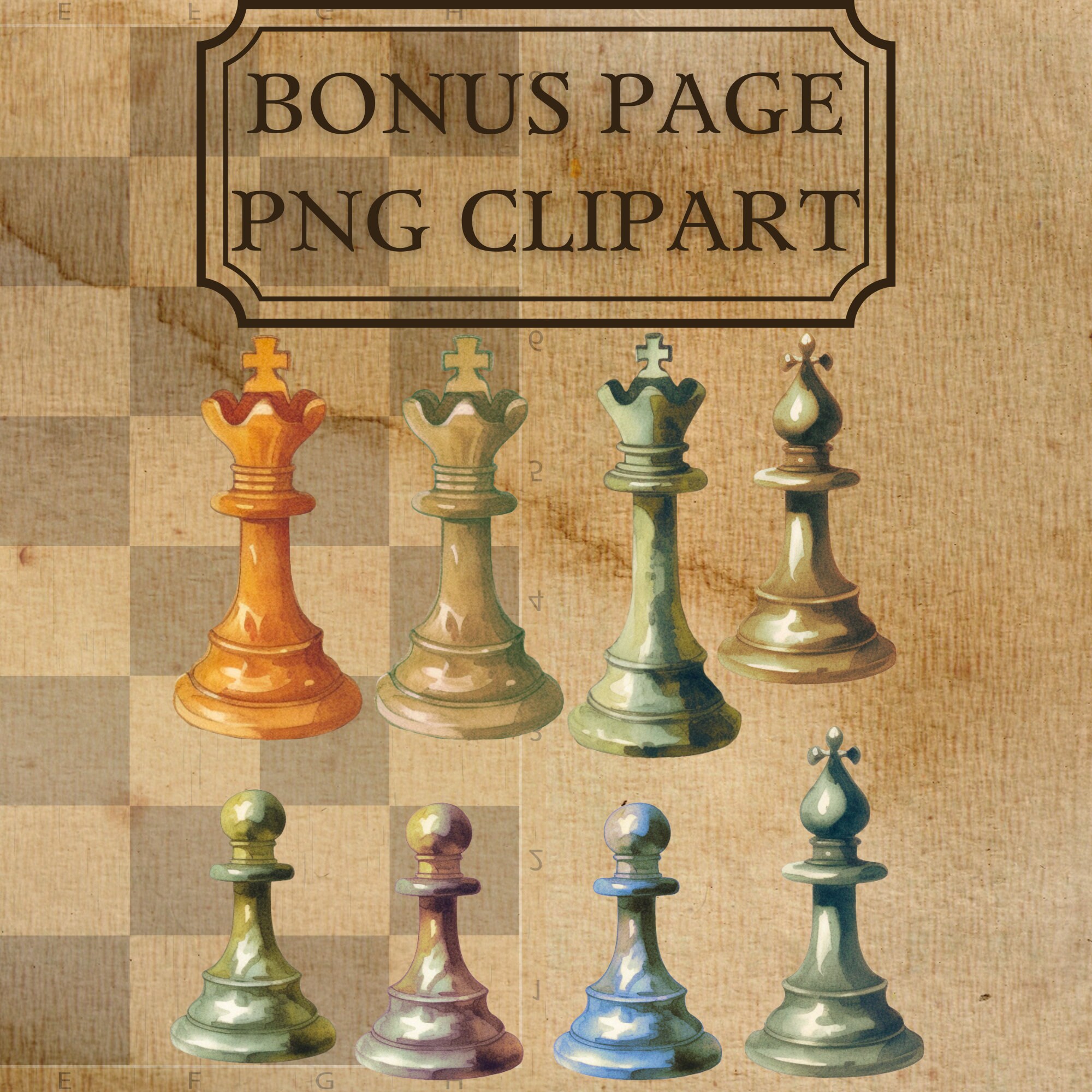 Chess Scrapbook Pages,grunge Sheets, Old Vintage Scrapbook Pads ...