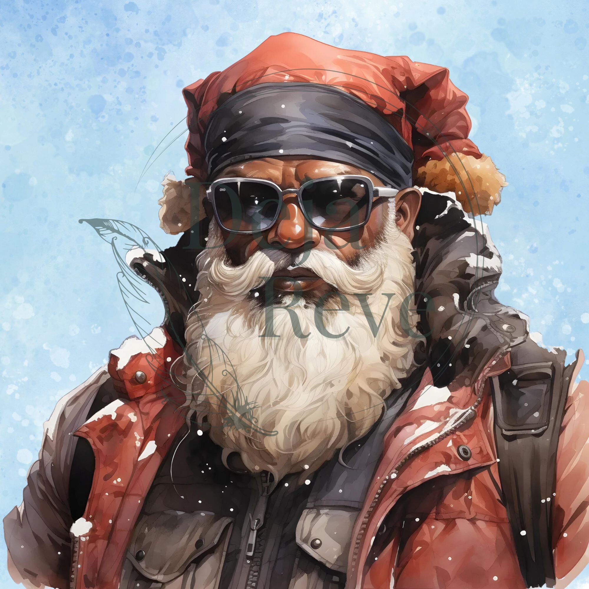 Hot Santas, Santa Clipart, Christmas Clipart, Black Santa Png ...