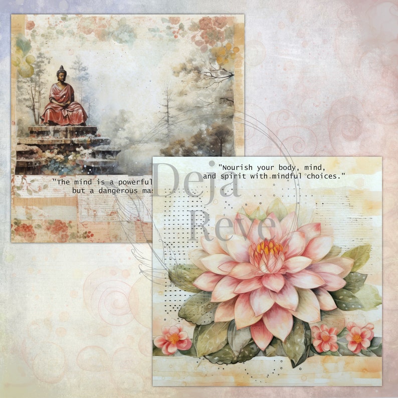 Zen Wisdom, Junk Journal Digital Kit, Spiritual Printable Journal, Holy ...