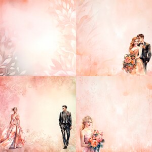 The Prom Queen, Gentle Pink Digital Sheets, Elegant Scrapbook Papers - Etsy