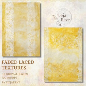 Faded Laced Textures, Shabby Chic Pastel Sheet, Textured Digital Paper ...