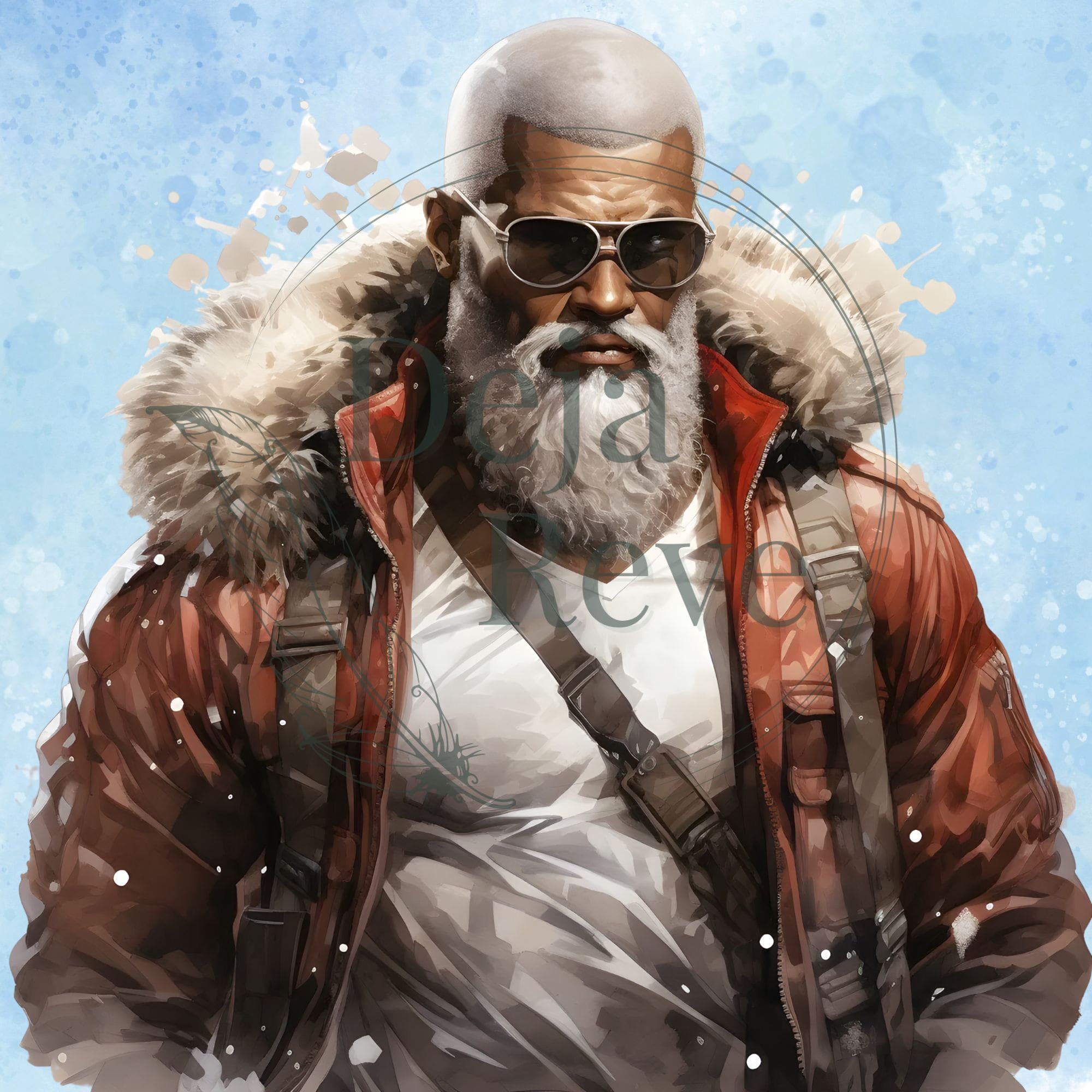 Hot Santas, Santa Clipart, Christmas Clipart, Black Santa Png ...