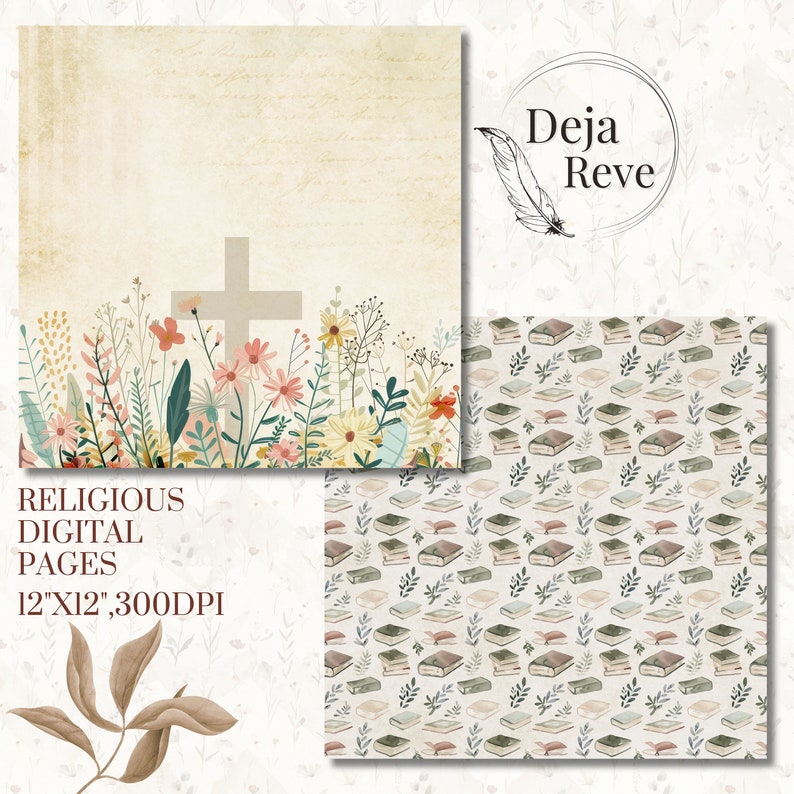 Religious Digital Pages, Spiritual Journal, Holy Spirit Vintage ...