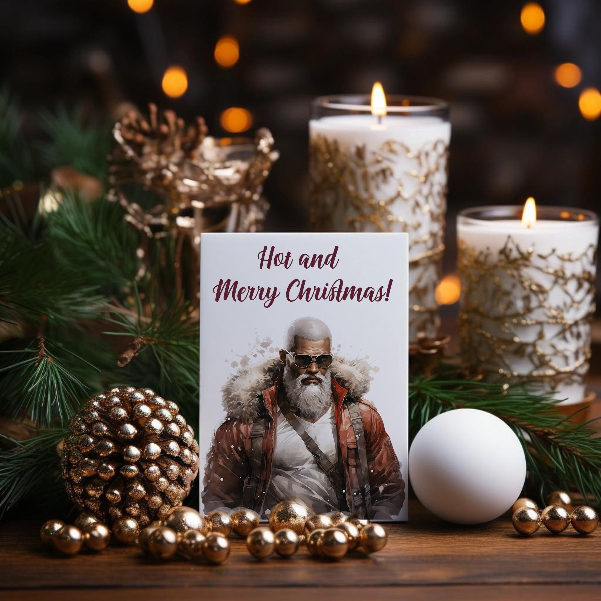 Hot Santas, Santa Clipart, Christmas Clipart, Black Santa Png ...