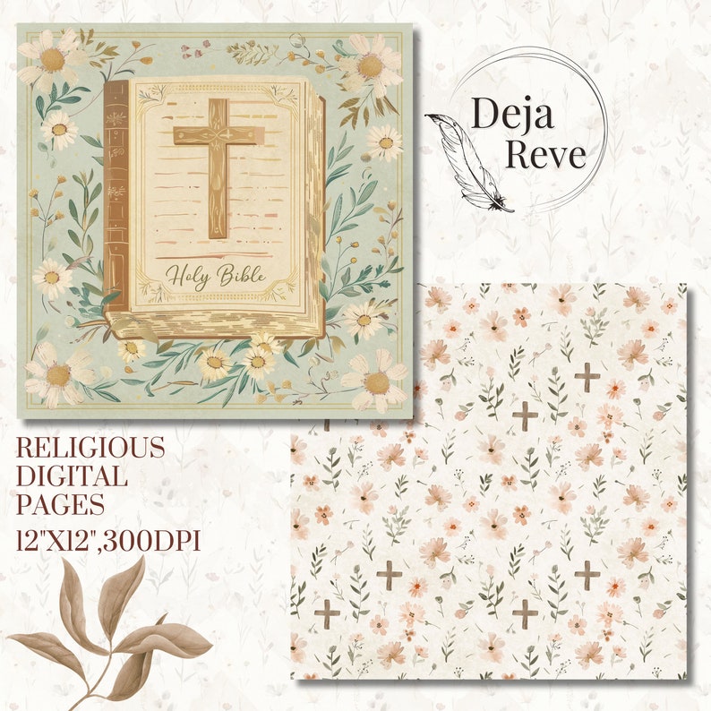 Religious Digital Pages, Spiritual Journal, Holy Spirit Vintage ...
