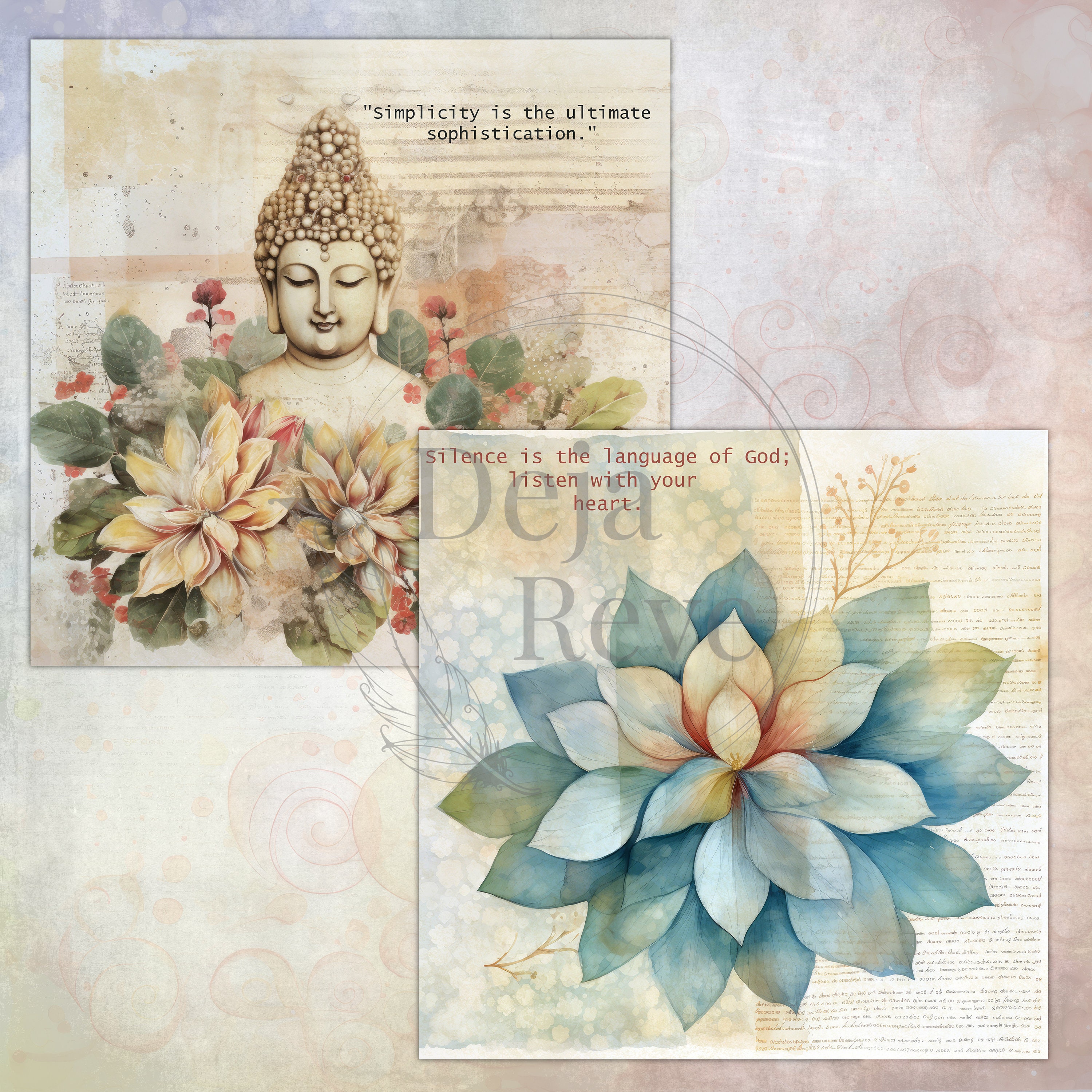 Zen Wisdom, Junk Journal Digital Kit, Spiritual Printable Journal, Holy ...