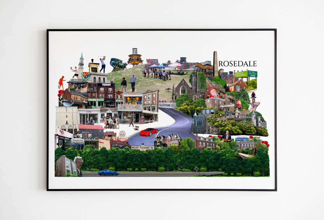 Rosedale, Toronto, Digital Collage, Art Print, Summerhill, Toronto ...