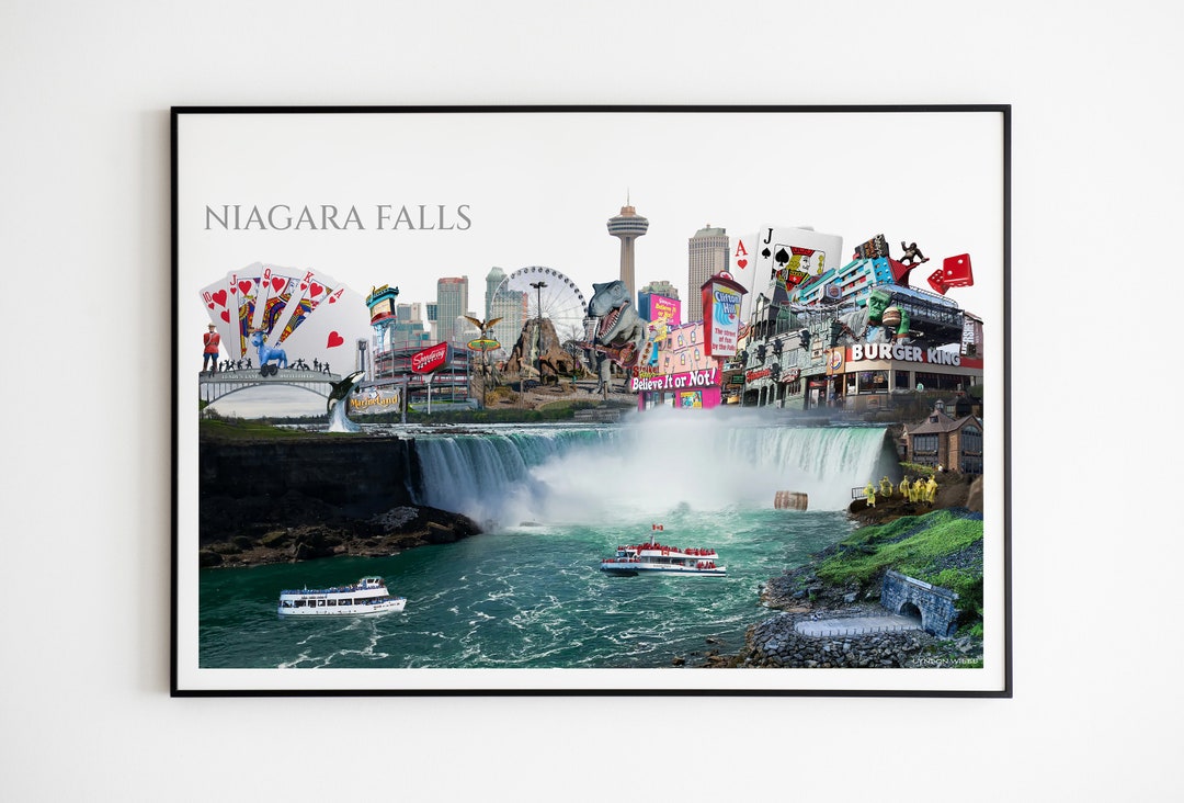Niagara Falls, Canada, Digital Collage, Art Print, - Etsy