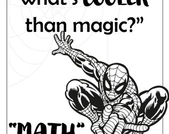 Spider-man Math Poster - Etsy