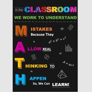 Motivational Math Poster - Etsy