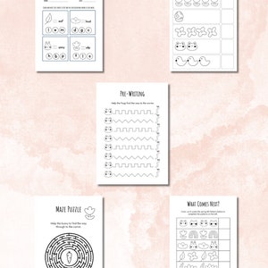 Preschool Pre-k Kindergarten Learning Bundle 14 Pages Printable ...