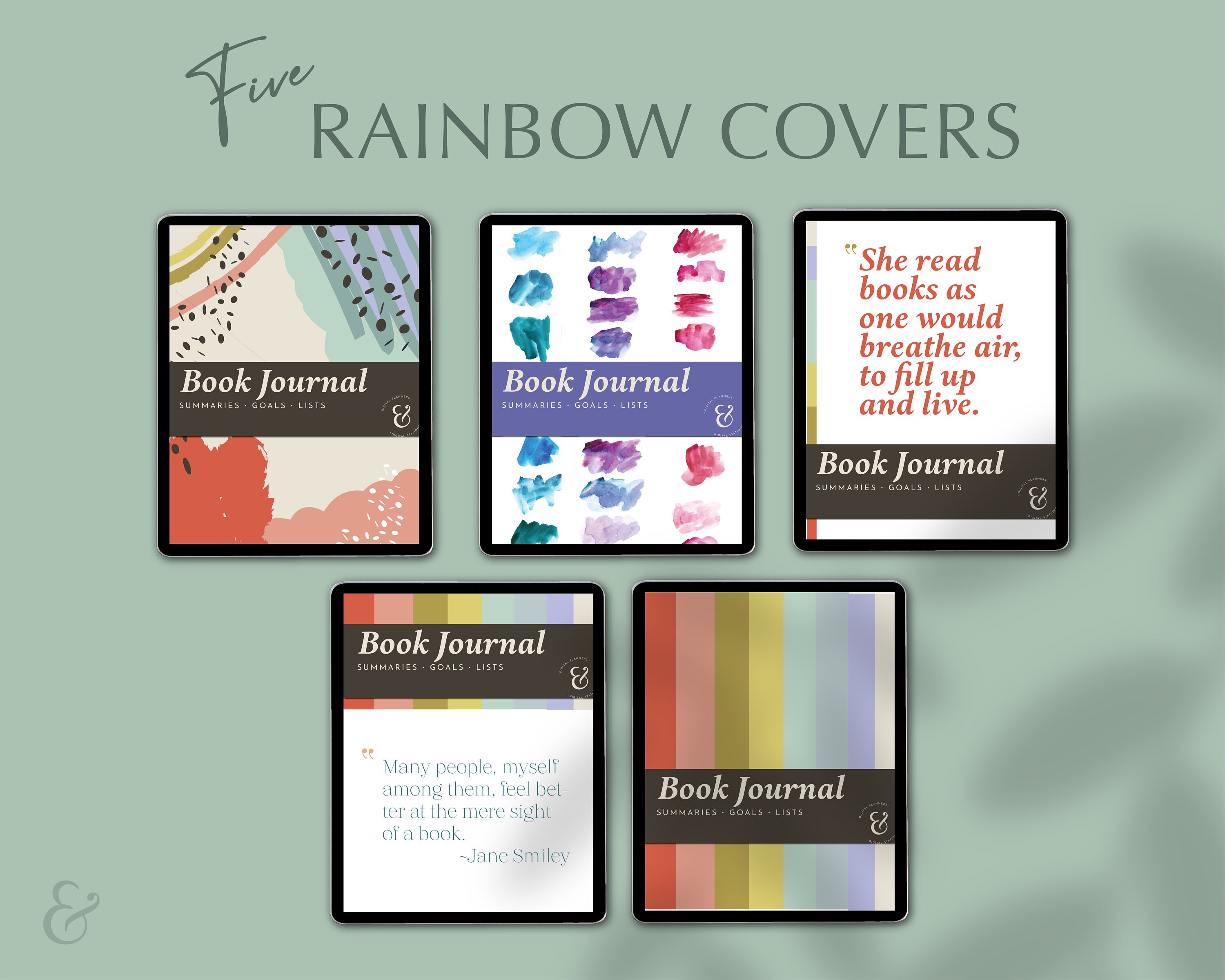 Digital Reading Journal Digital Book Journal Reading - Etsy