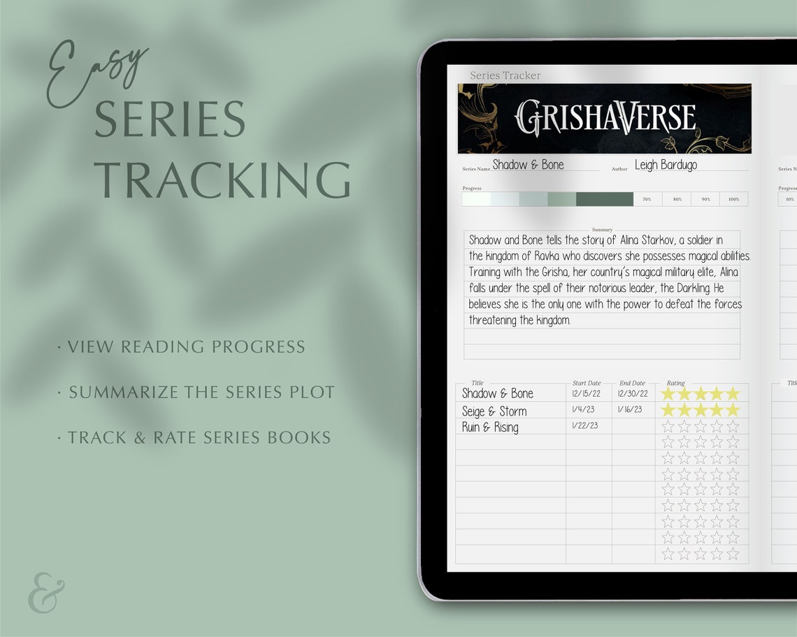 Digital Reading Journal Digital Book Journal Reading - Etsy