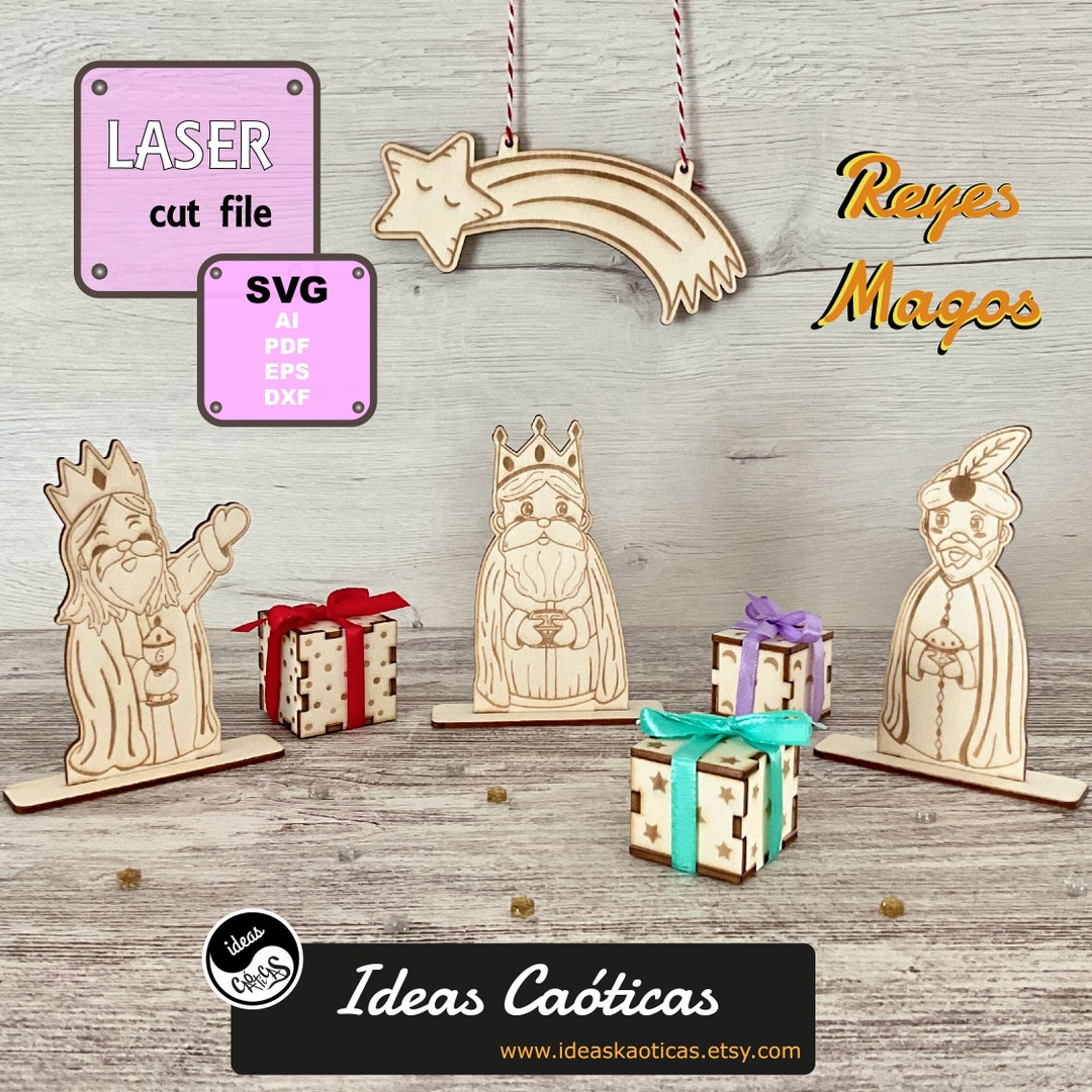 Three Wise Men SVG File. Laser Cutting File Includes the 3 Wise Men ...